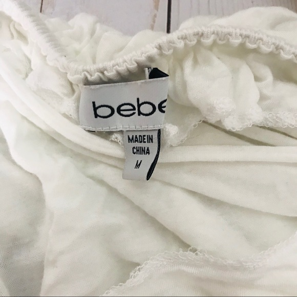 bebe | Tops | Bebe Cross Back Knot Tie Draped Sleeves | Poshmark